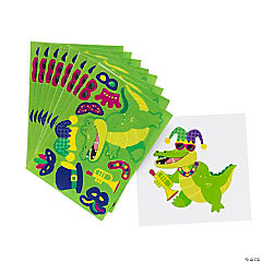 Make-a-Mardi-Gras-Alligator Sticker Sheets | Fun Express