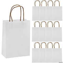 Medium White Kraft Paper Gift Bags