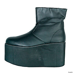 Men's Black Platform Boots - Size 10-11