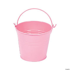 Metal Mini Pink Pails