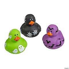 Mini Halloween-Printed Rubber Ducks