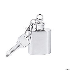 Mini Metal Flask Keychains