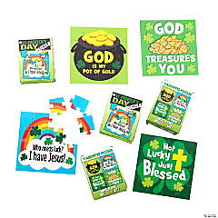 Religious St. Patrick’s Day God’s Blessing Pocket Tokens with Card - 12 Pc.