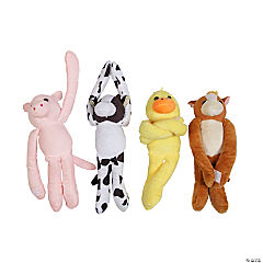 Multicolor Long-Arm Stuffed Farm Animals