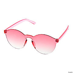 Pink Rimless Sunglasses