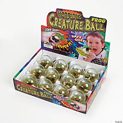 Vinyl Frog Squeezable Slime Balls with Maggots | Fun Express