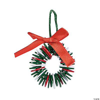 Thumbprint Wreath Picture Frame Christmas Ornament Craft Kit - Makes 12
