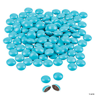 Light Blue Coated Chocolate Candy - Oriental Trading - Discontinued