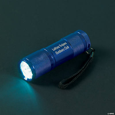 Personalized Blue Aluminum LED Flashlight - Discontinued