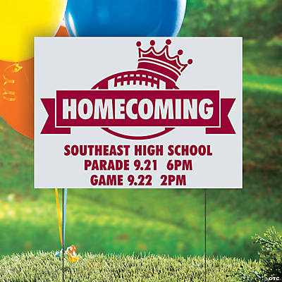 Personalized Homecoming Yard Sign | Oriental Trading