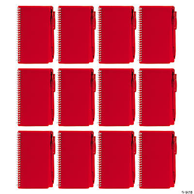 Red Spiral Notebooks with Pens