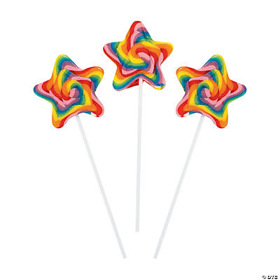 Star-Shaped Swirl Lollipops
