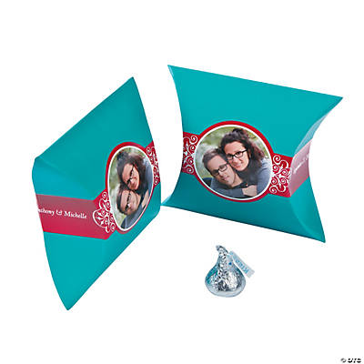 Turquoise & Red Custom Photo Pillow Boxes - Discontinued