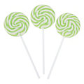 Light Green Swirl Lollipops