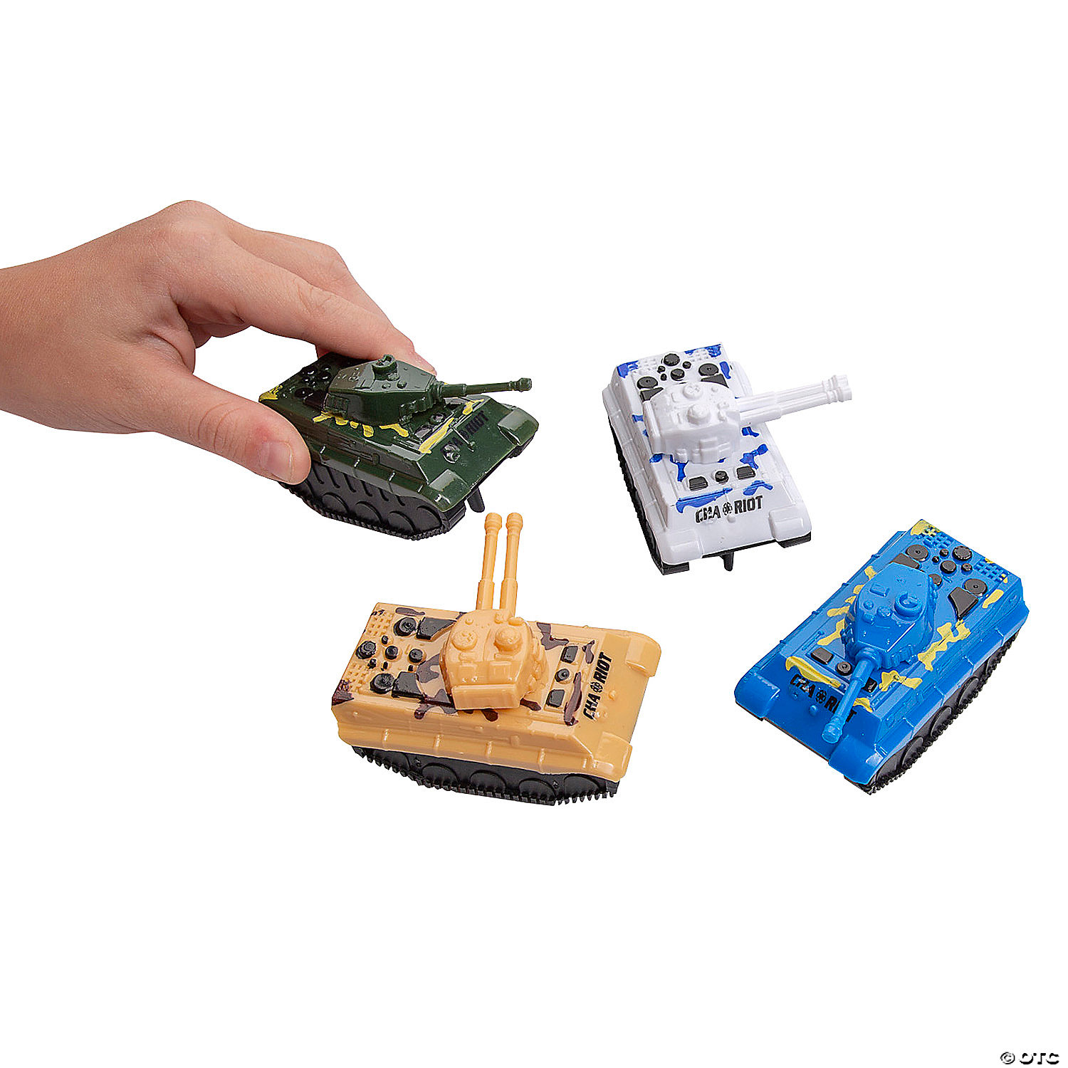 1 1/2" x 2 1/4" Pull-Back Plastic Tank Toys