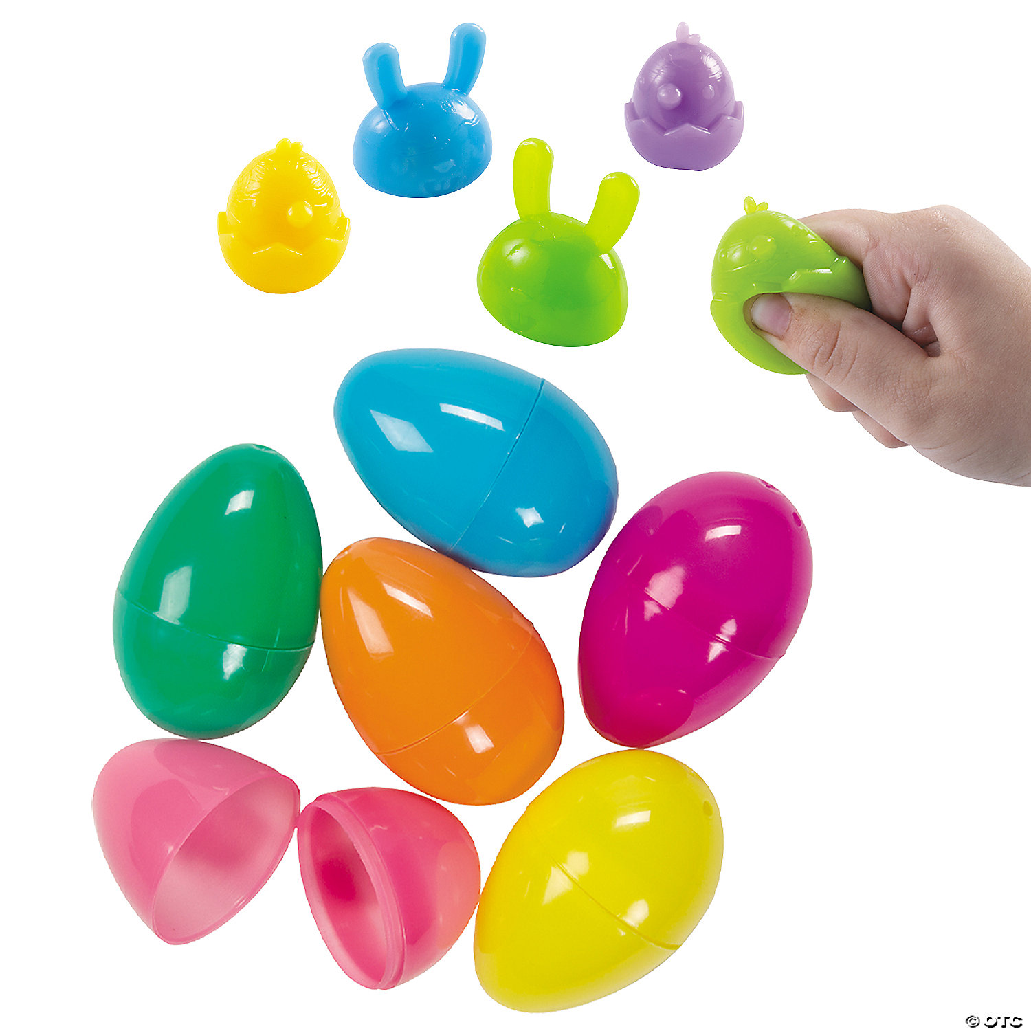 1-3/4" Bulk 288 Pc. Mini Bright Easter Eggs & Sticky Easter Character ...