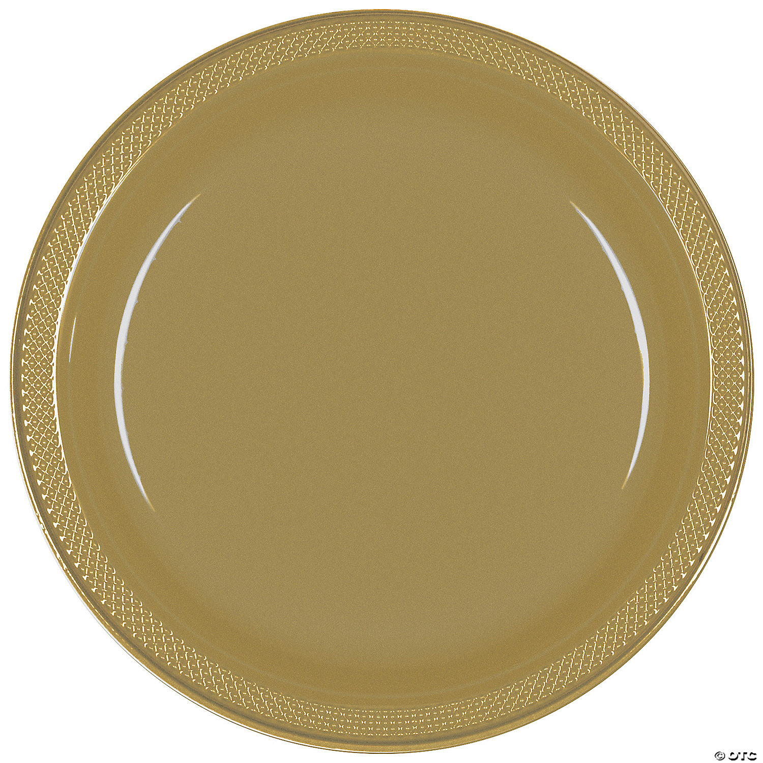 10" Gold Round Disposable Plastic Dinner Plates - 20 Ct. | Oriental Trading