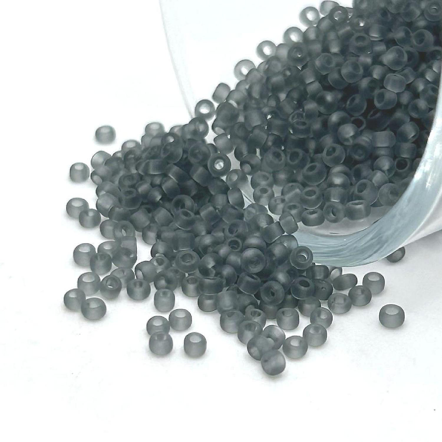 10 grams Gray 12/0 Glass Seed Beads | Oriental Trading