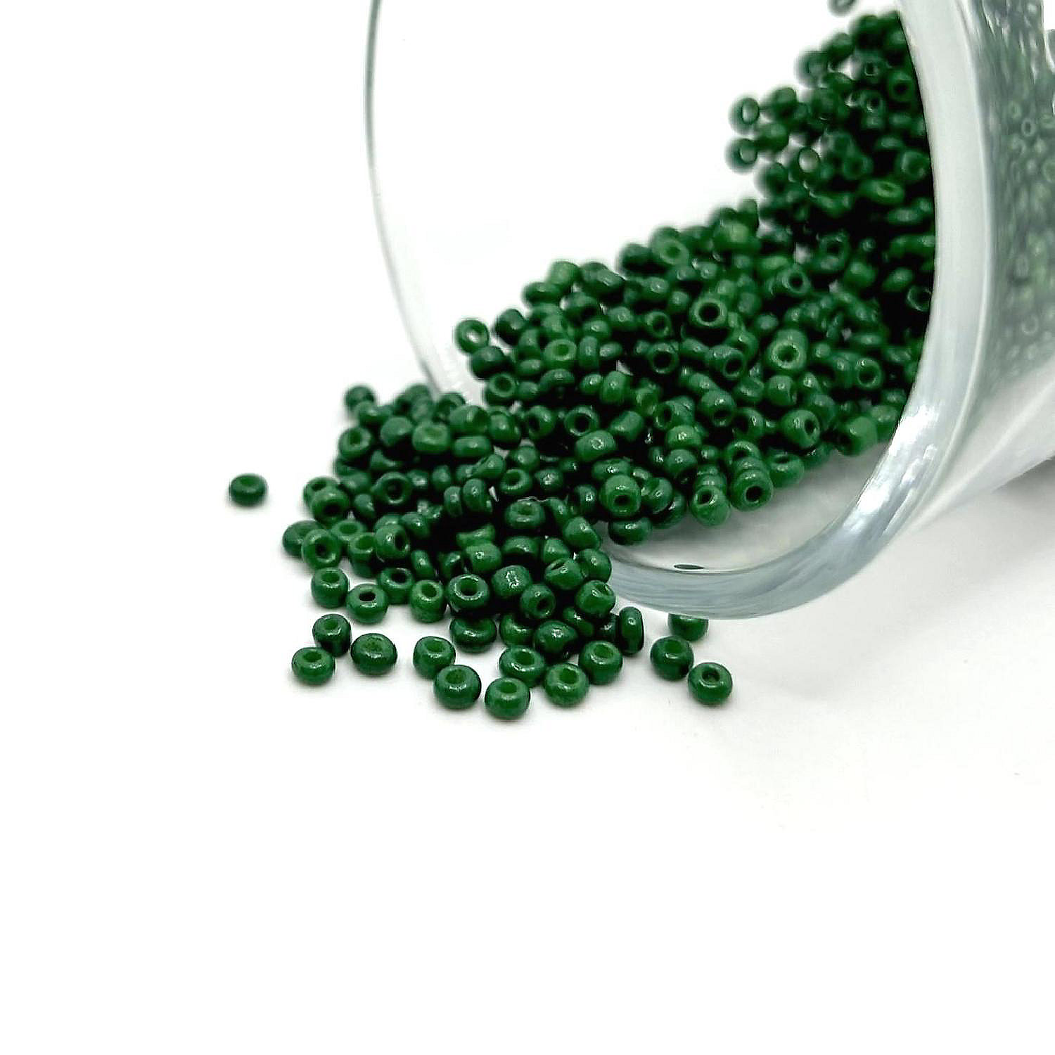 10 grams Green 12/0 Glass Seed Beads | Oriental Trading