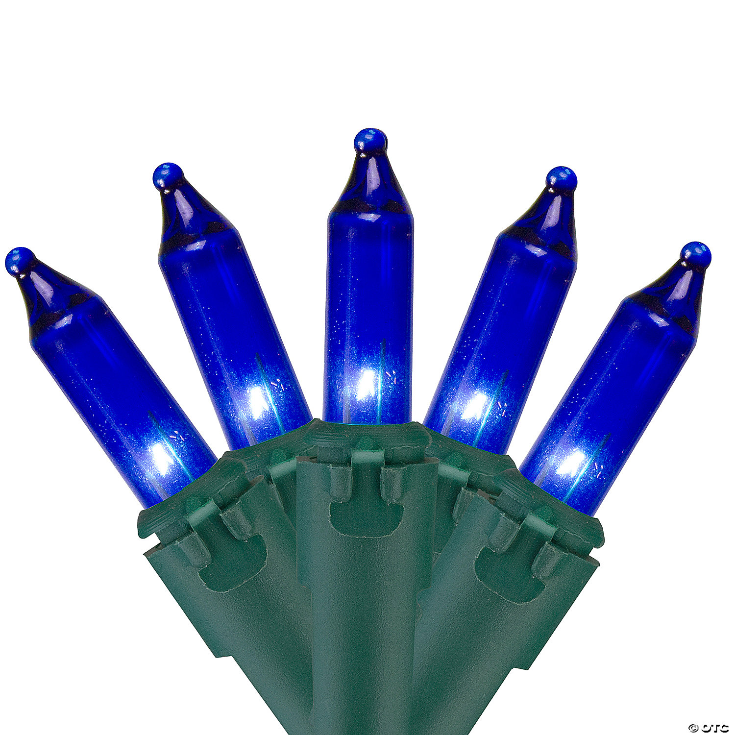 100-Count Blue Mini Christmas String Light Set 20.25ft Green Wire