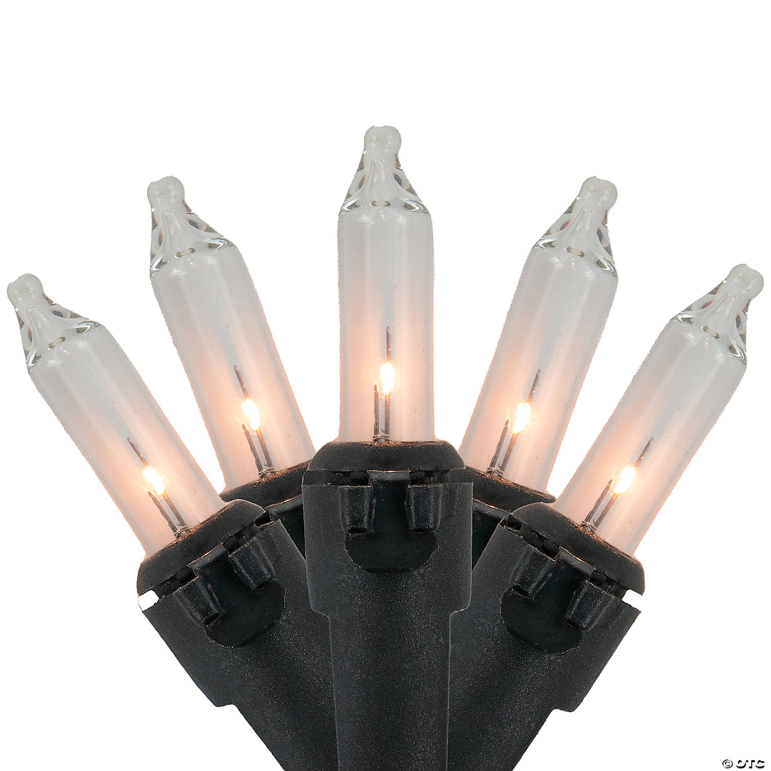 100-Count Clear Mini Christmas String Light Set - 20.25ft Black Wire ...