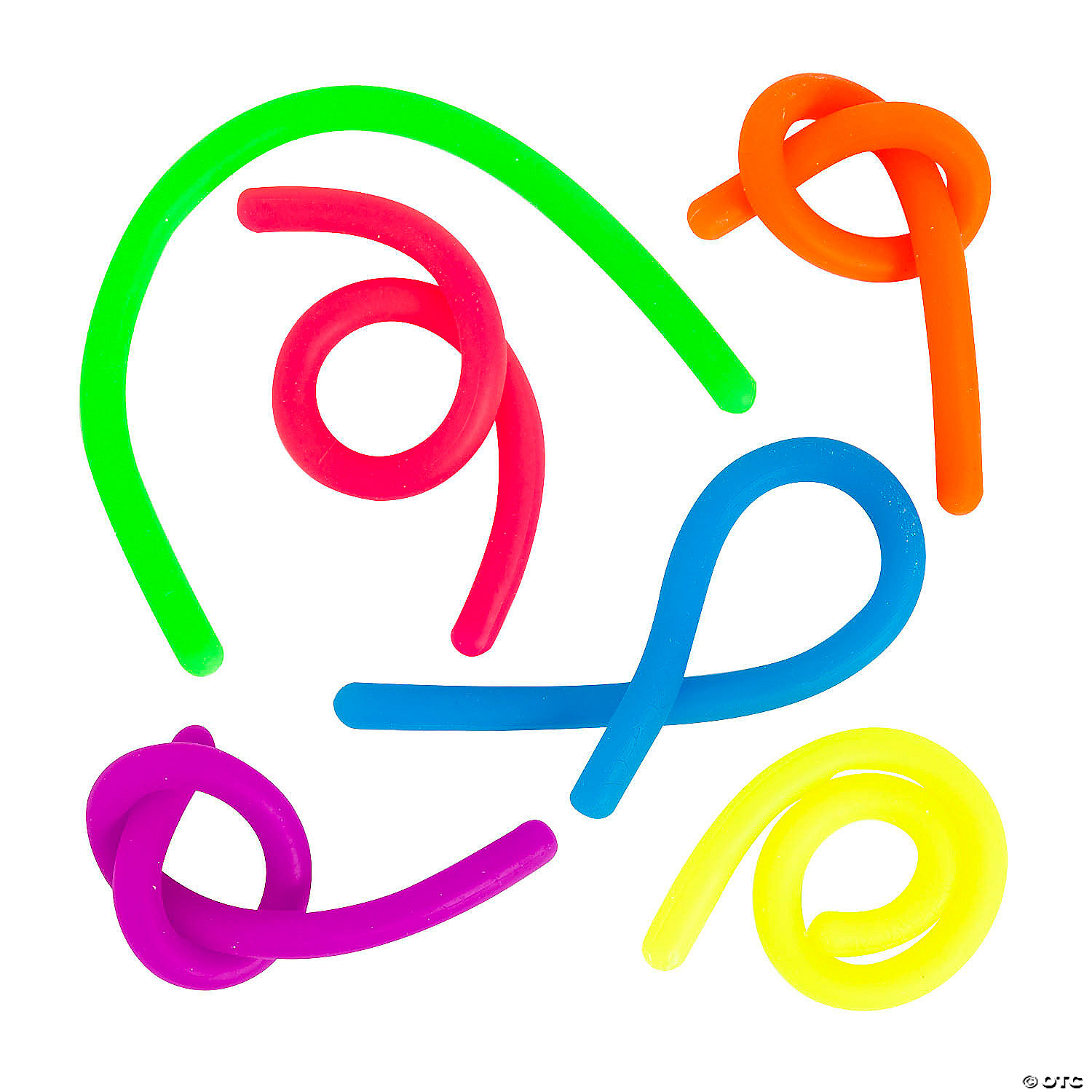 11 1/2" Bright Colors Stretchy Rubber Fidget Strings - 6 Pc. | Oriental ...