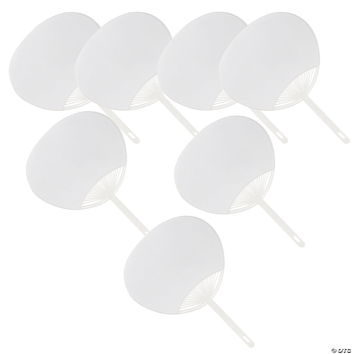 11" Bulk Plain White Plastic Hand Fans | Fun Express