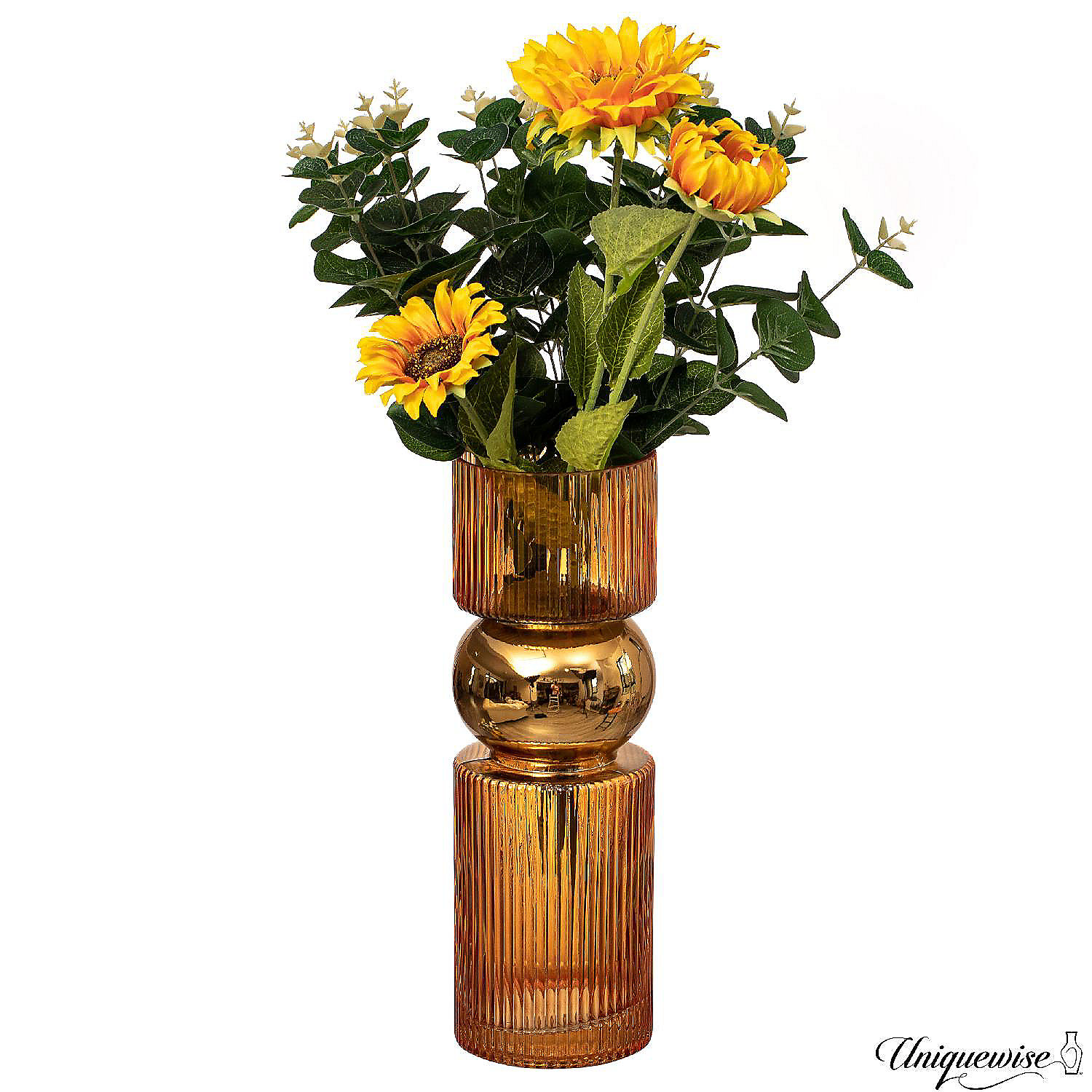 12-Inch Decorative Orange Glass Vase | Oriental Trading