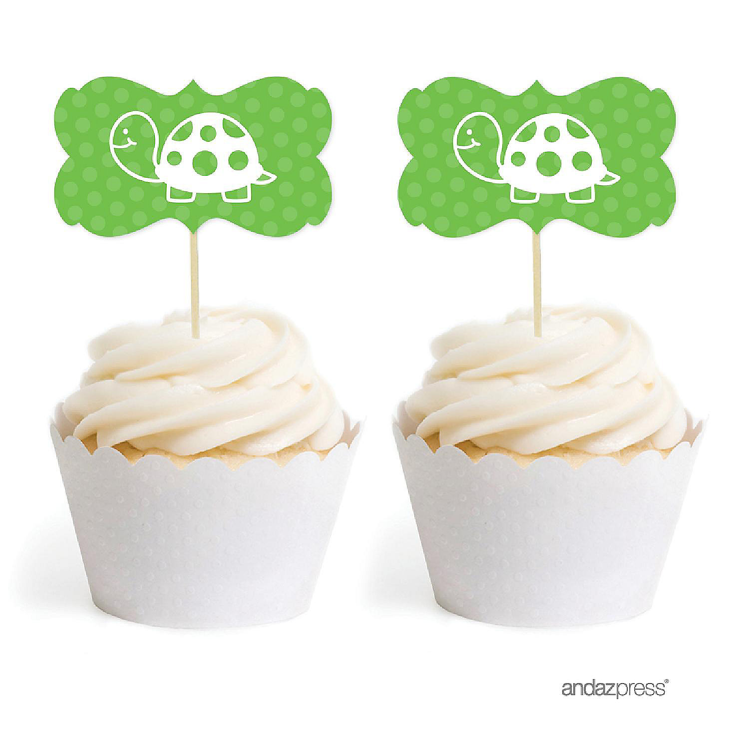 18PK Turtle Cupcake Toppers | Oriental Trading