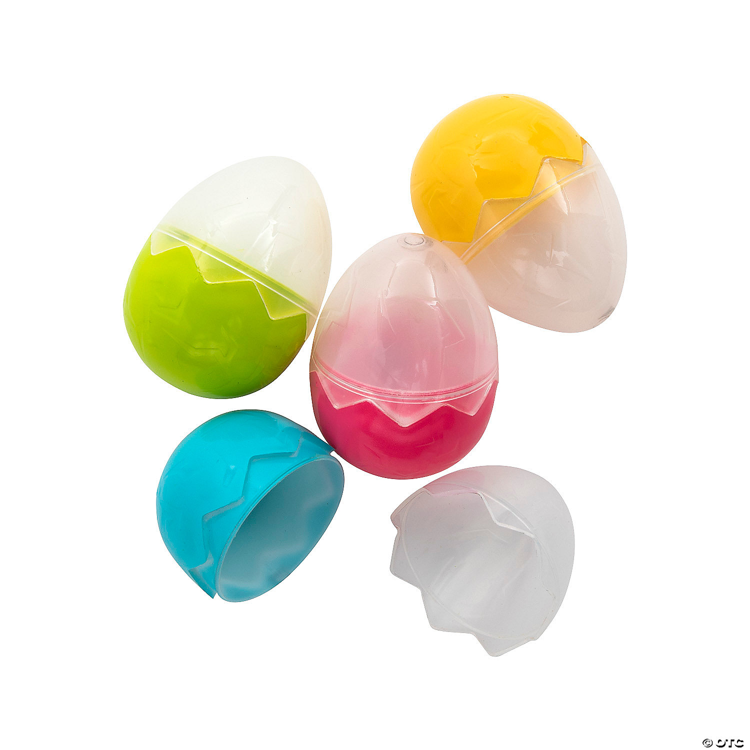 2 1/2" Cracked Clear Plastic Easter Eggs - 12 Pc. - Discontinued