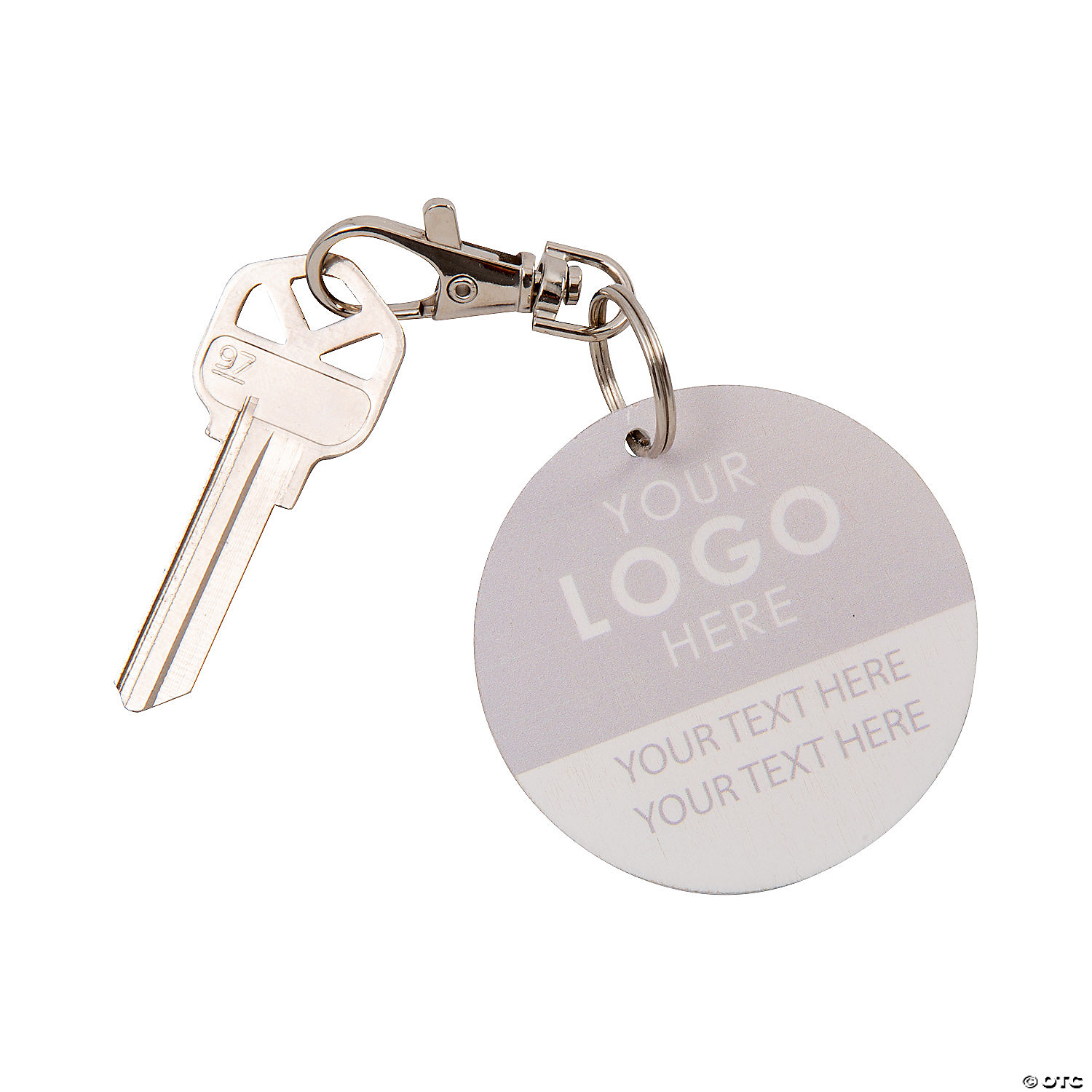 2 1/2" Personalized Custom Image Logo & Text Keychains - 24 Pc.