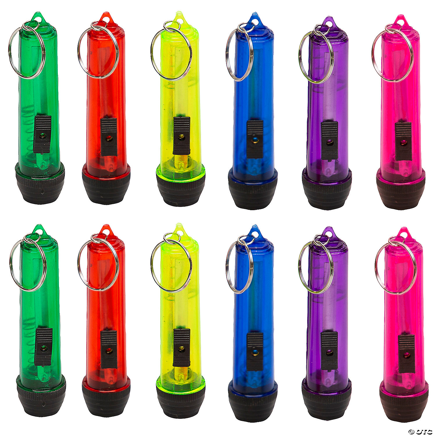 2 1/4" Bright Color Large Beam Flashlight Keychains | Fun Express