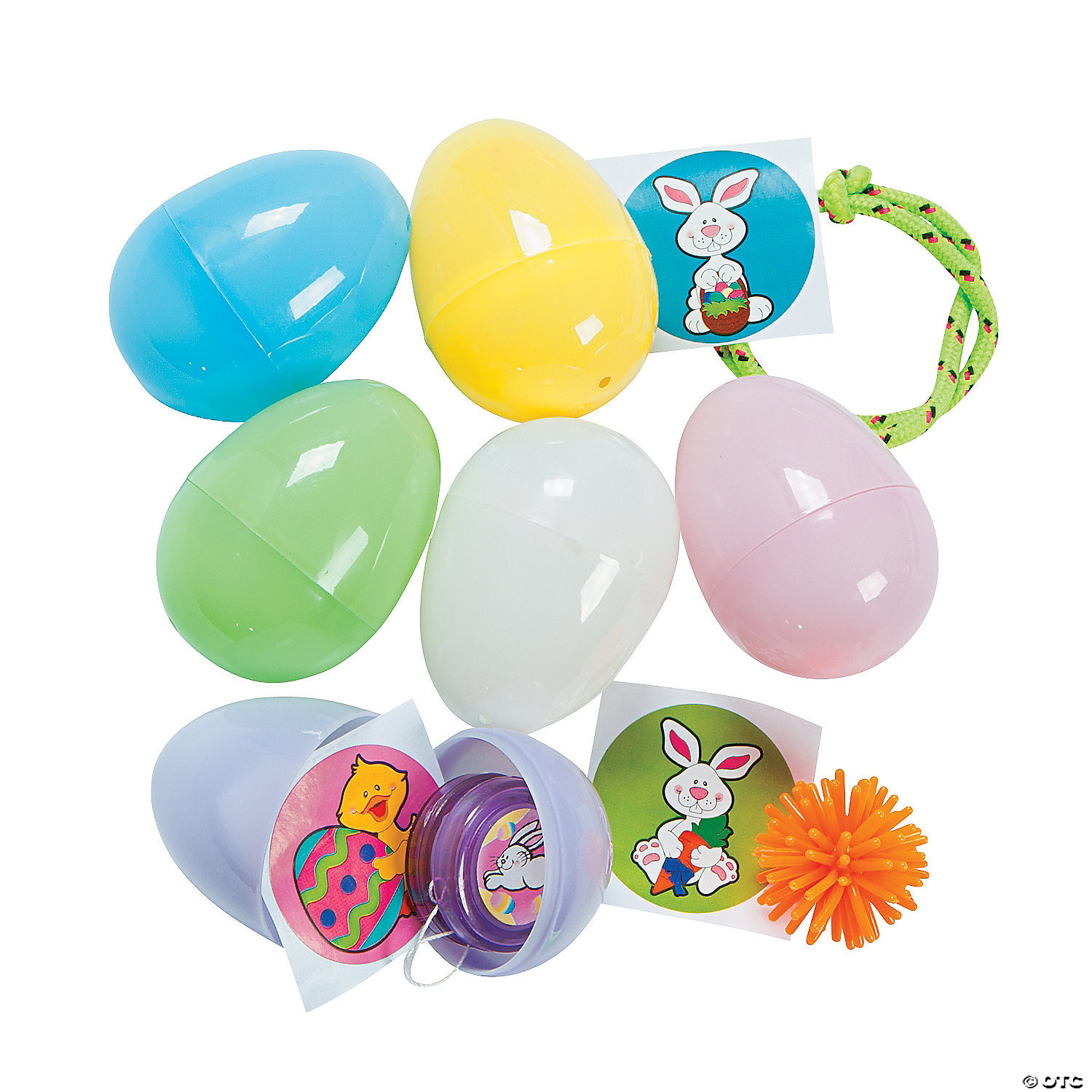 2 1/4" Pastel Toy-Filled Plastic Easter Eggs - 24 Pc. | Fun Express