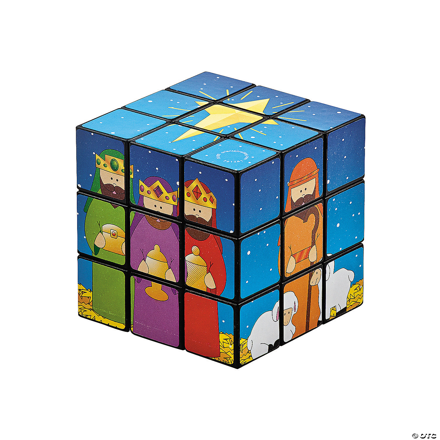 2 3/4" Nativity Scene Plastic Magic Cube Puzzles - 12 Pc.