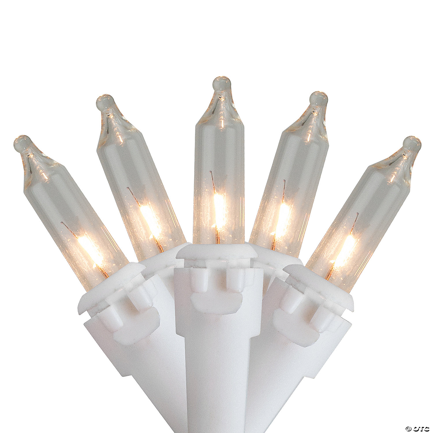 20-Count Clear Mini Christmas Light Set - 4 ft White Wire