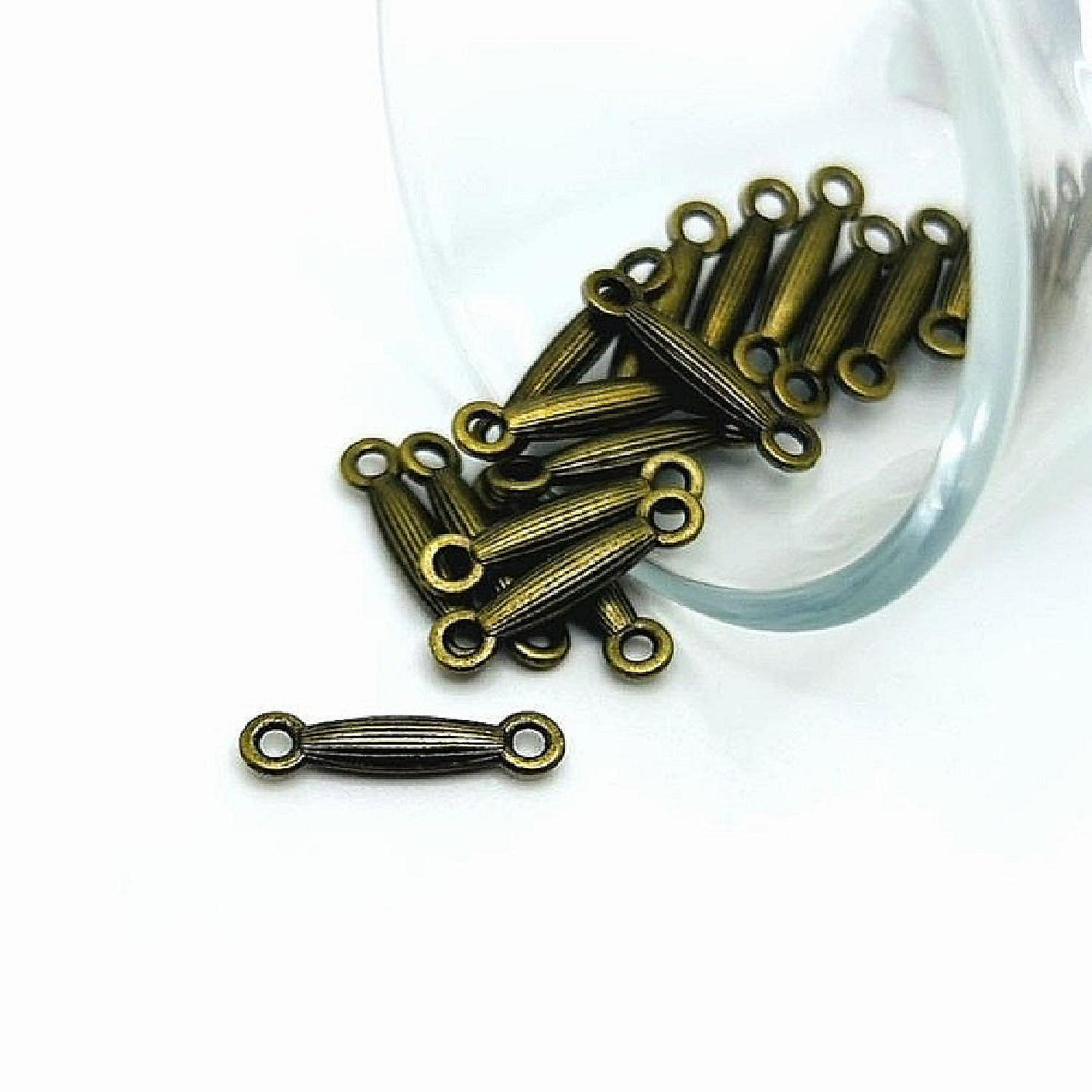 20 Pcs Bronze Decorative Bar Connectors | Oriental Trading