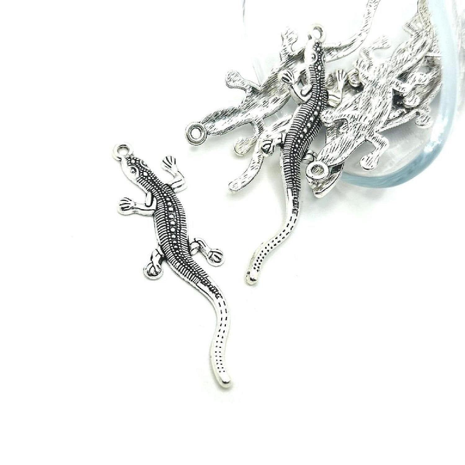 20 Pcs Lizard Pendant Charms