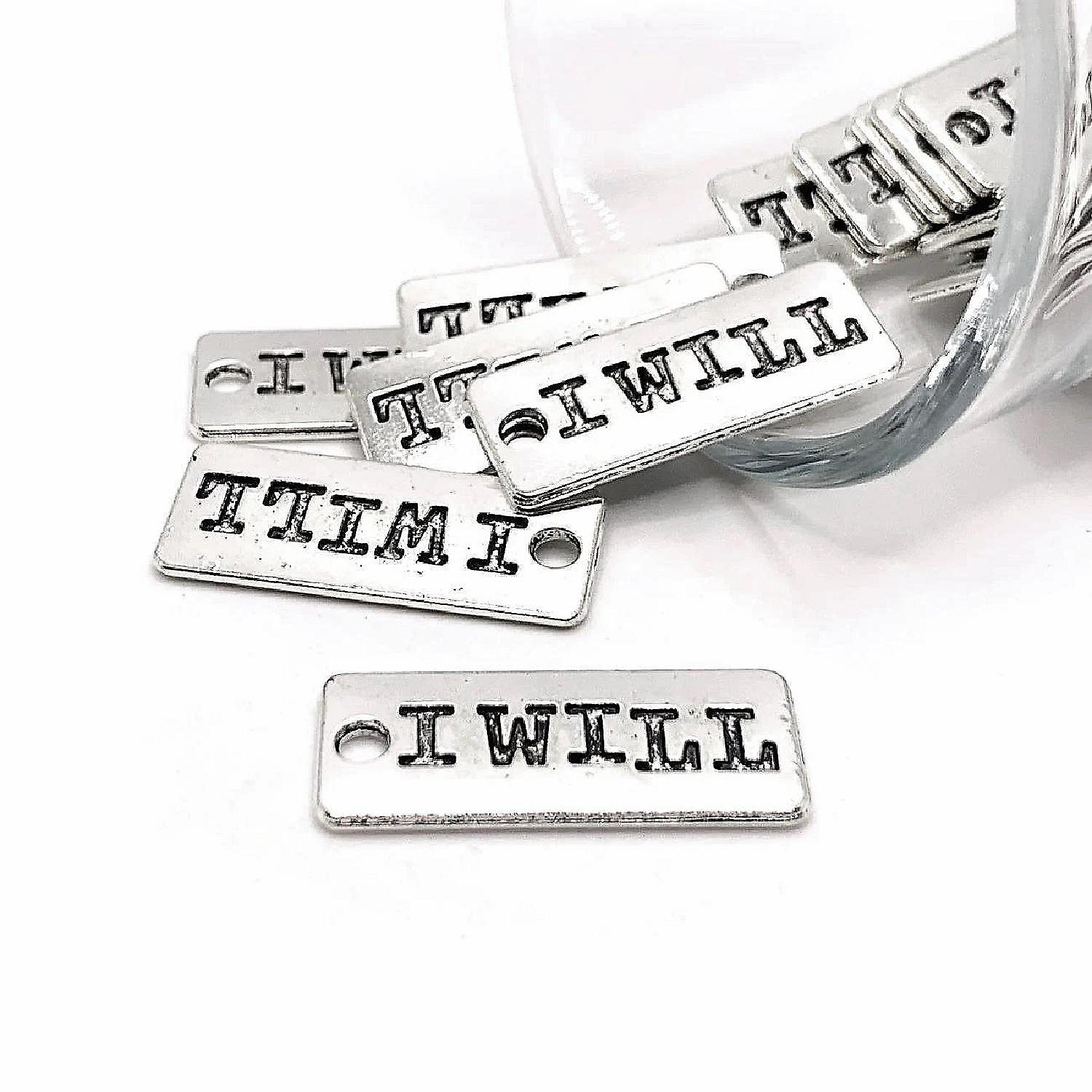 20 Pcs Silver I Will Tag Charms | Oriental Trading