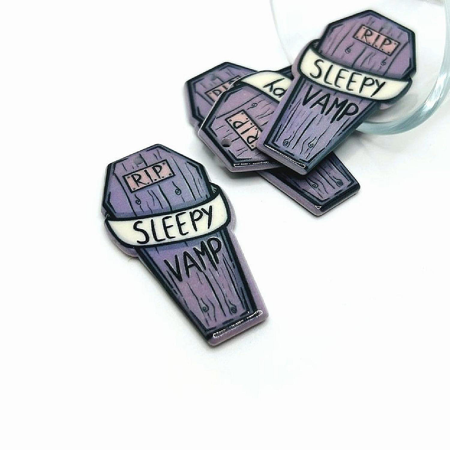20 Pcs Sleep Vamp Halloween Charms | Oriental Trading