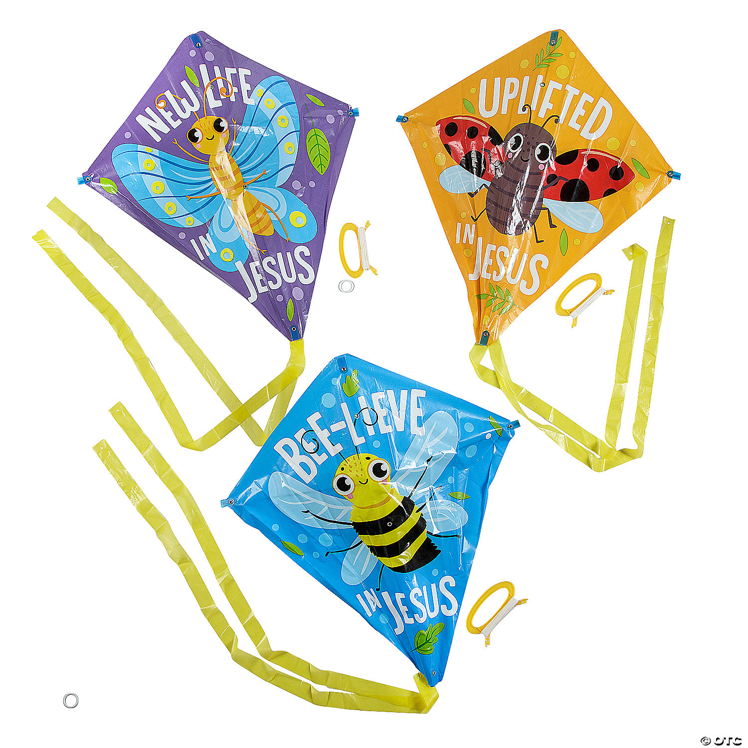 21" x 22" Religious Spring Bugs Plastic Kites - 12 Pc. | Oriental Trading