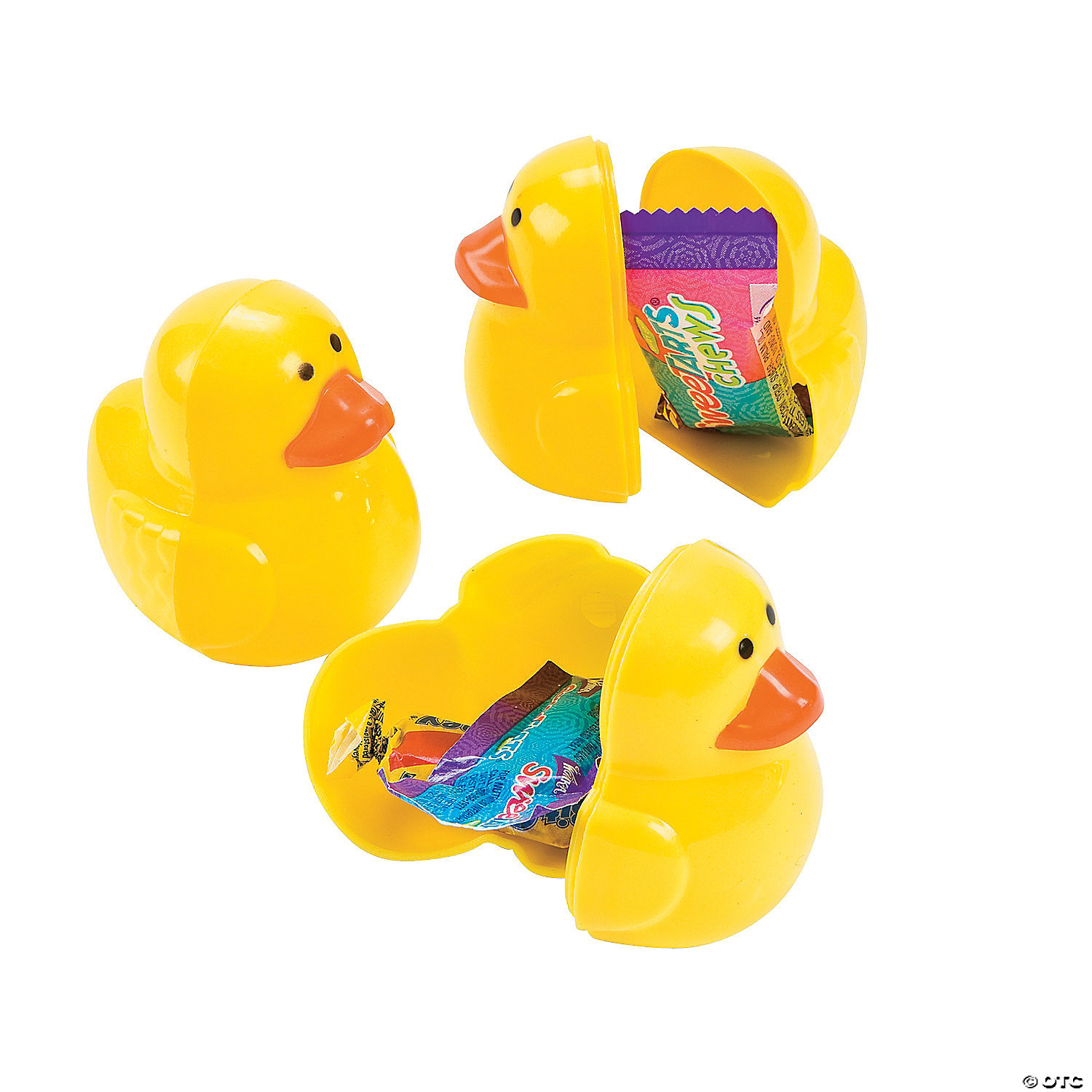 3" Duck Candy-Filled Plastic Easter Eggs - 12 Pc.