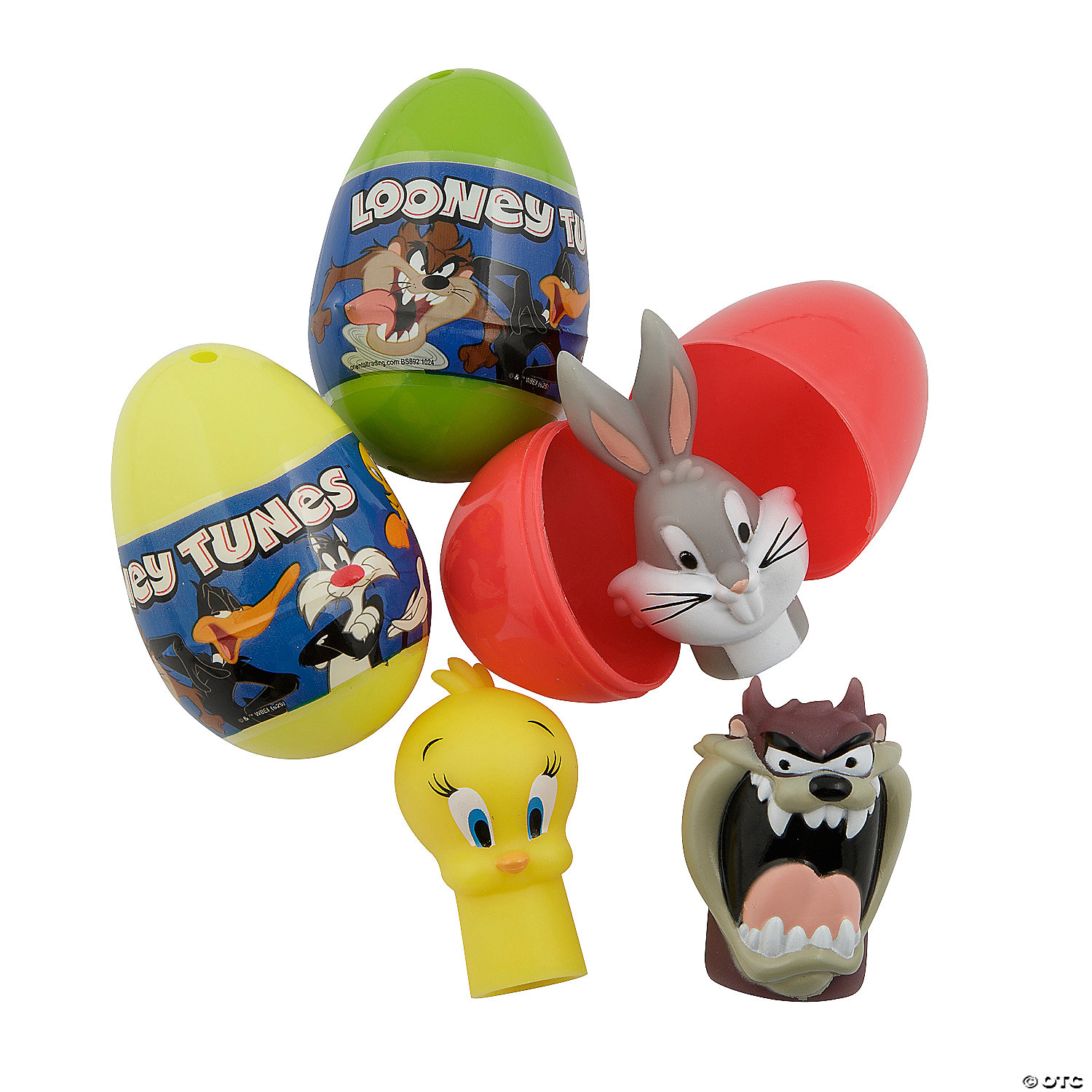 3" Looney Tunes™ Finger Puppet-Filled Plastic Easter Eggs
