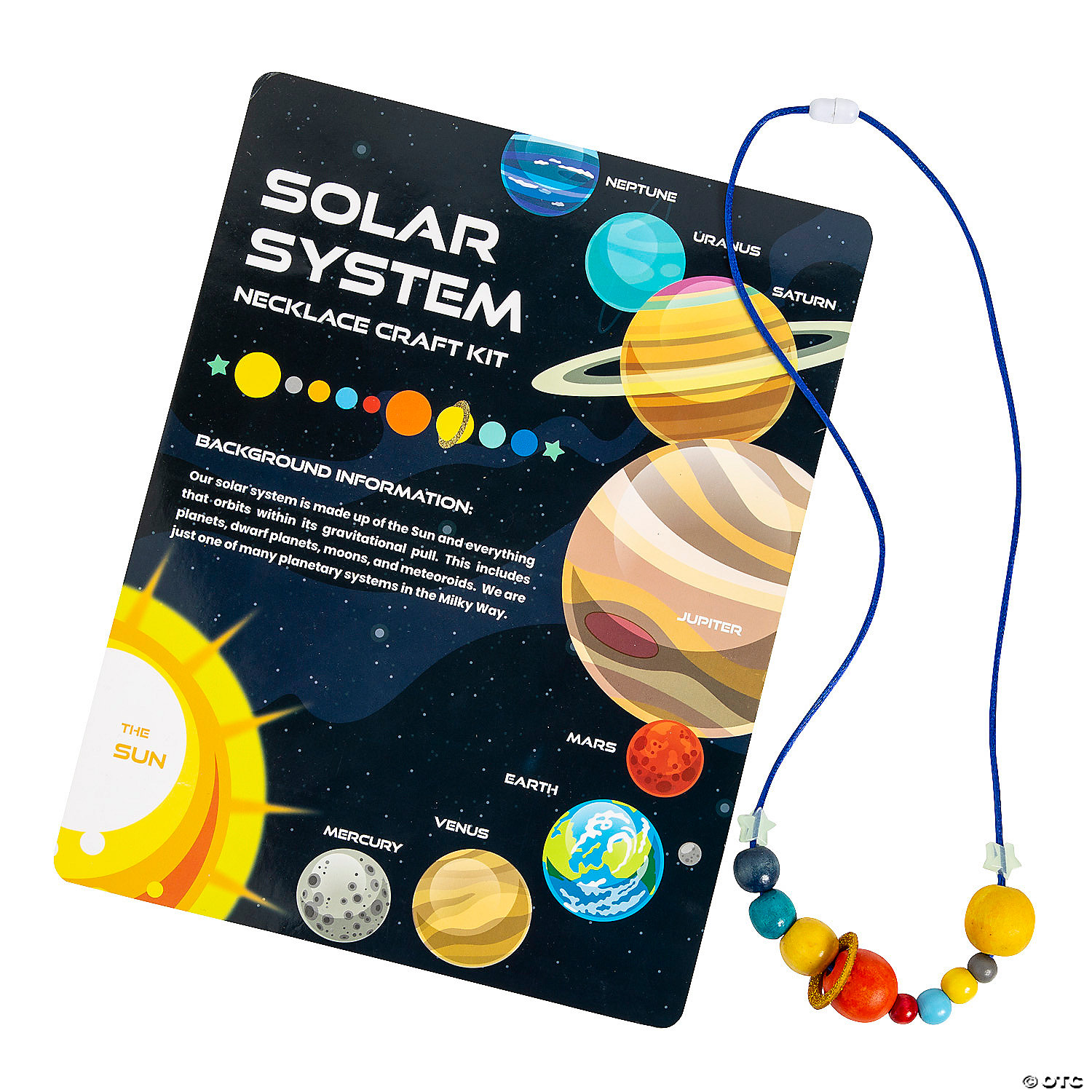 30" Solar System Beaded Necklace Educational Craft Kit - Makes 12 ...