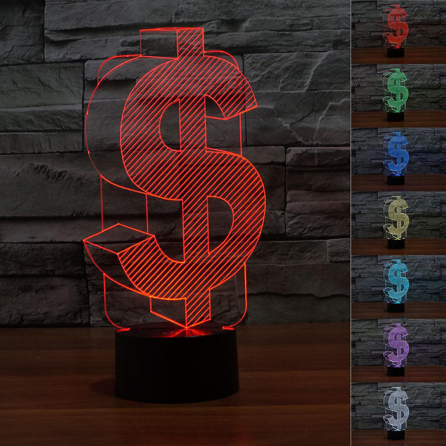 3D Light - Dollar Sign