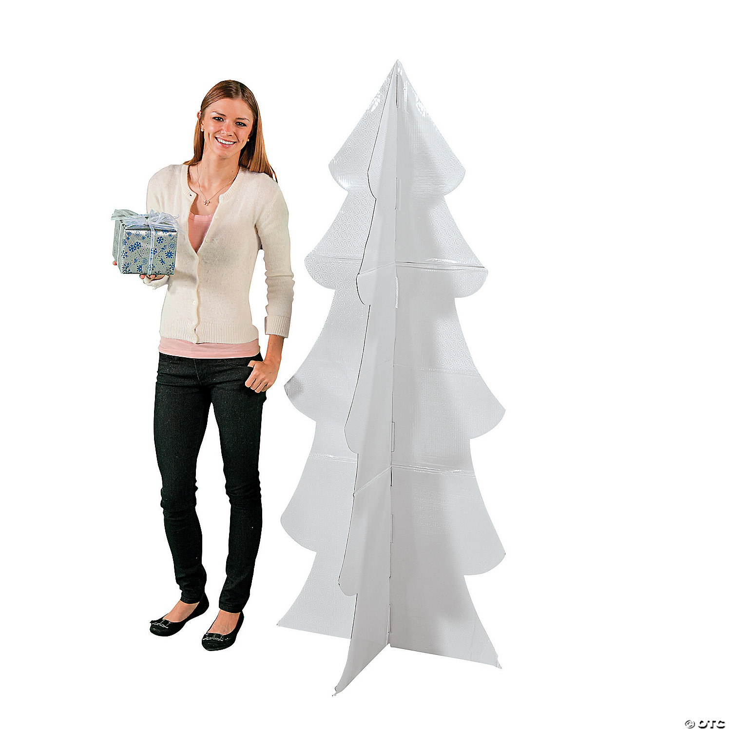 3D Winter Tree Cardboard Cutout Stand-Up