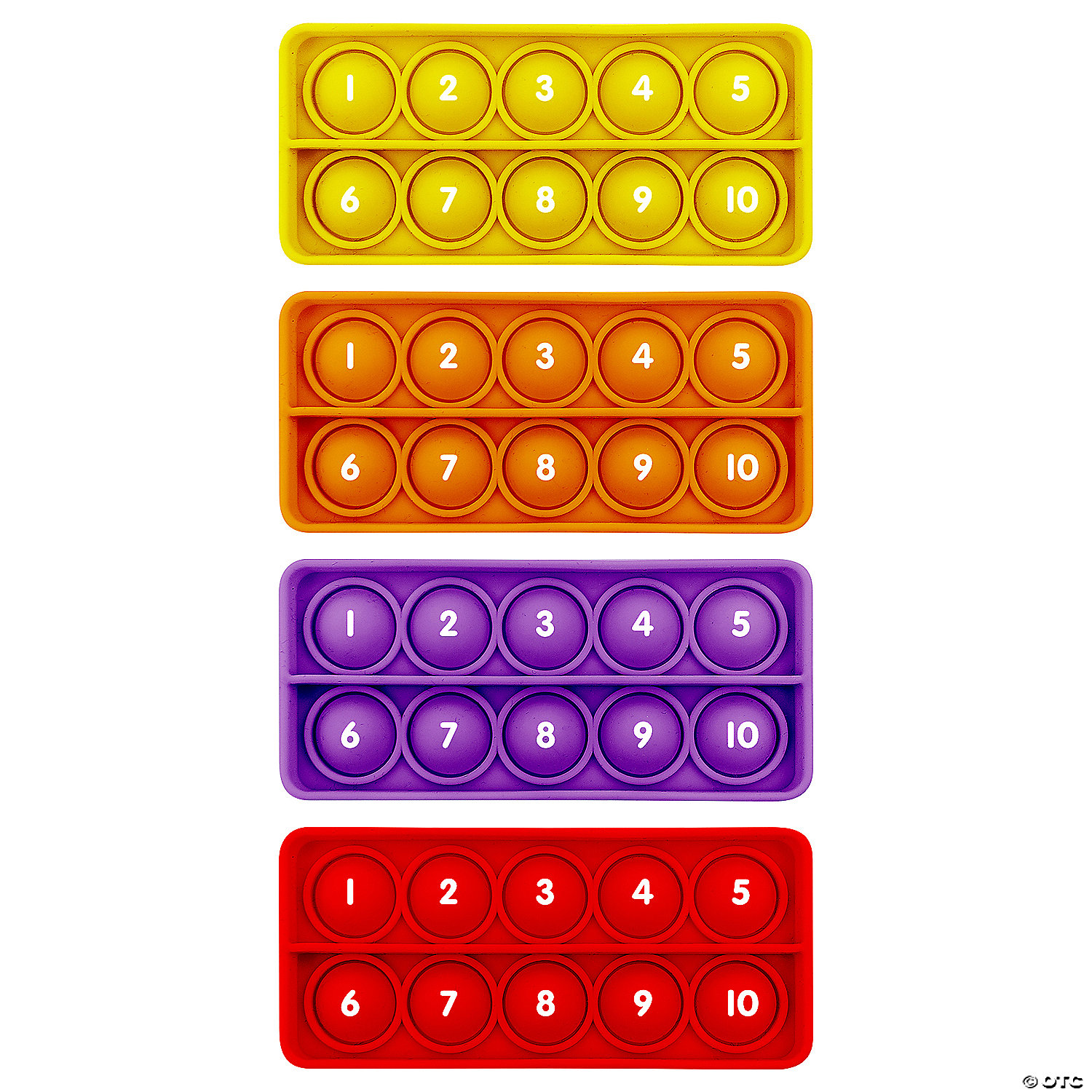 4" x 2" Junior Learning® Ten Frames Pop and Learn!™ Bubble Boards – 4 Pc. | Oriental Trading