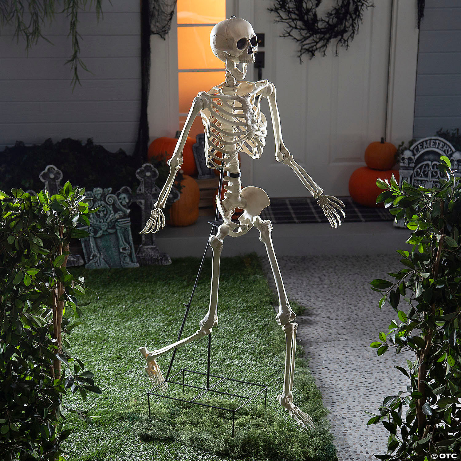 5 Ft. Skeleton Stand Halloween Decoration Display | Morris Costumes