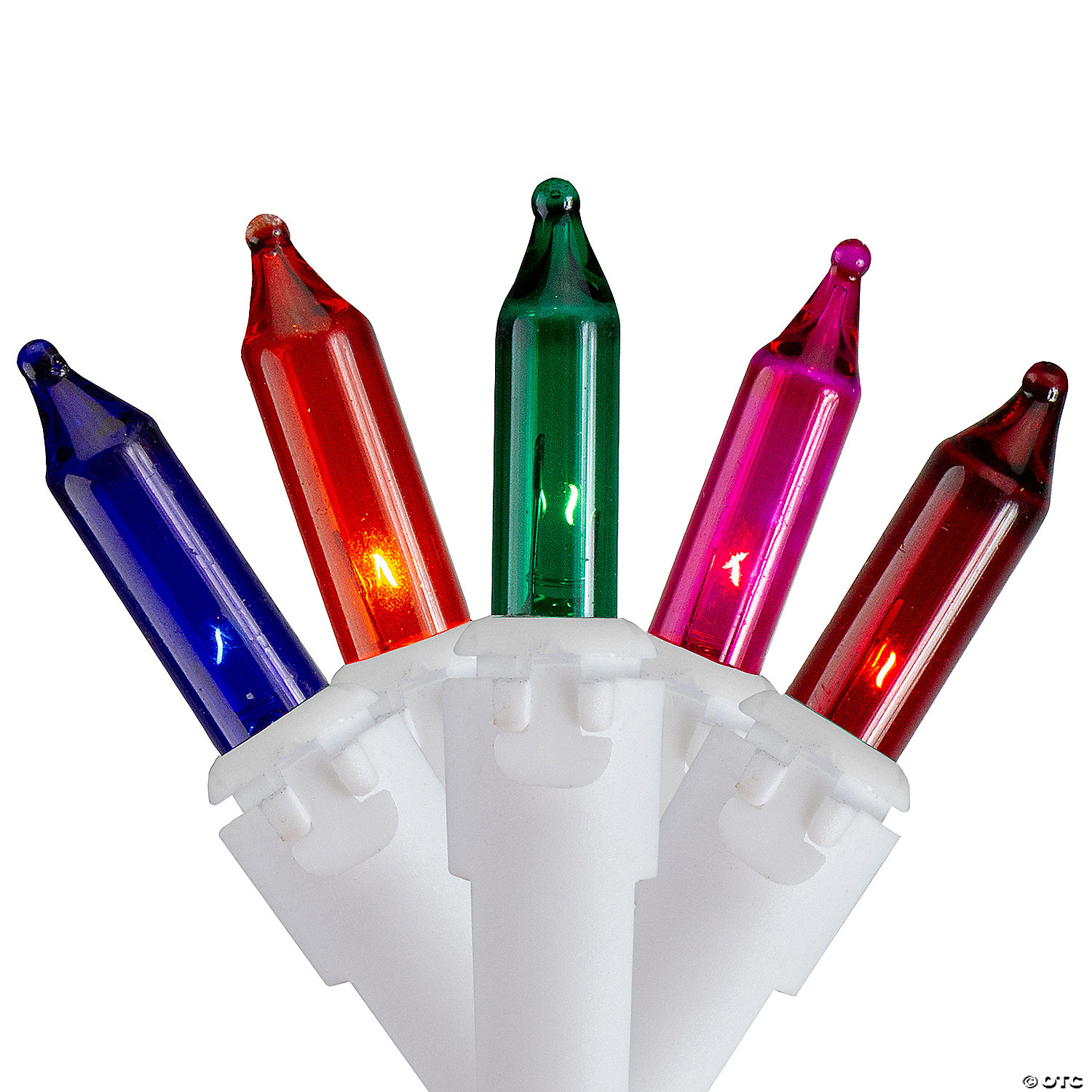 50-Count Multi-Color Mini Christmas Light Set 10ft White Wire