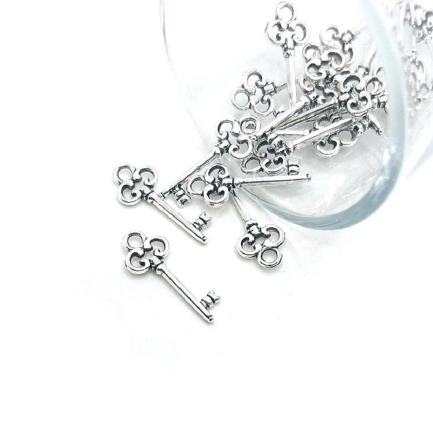 50 Pcs Skeleton Key Charms