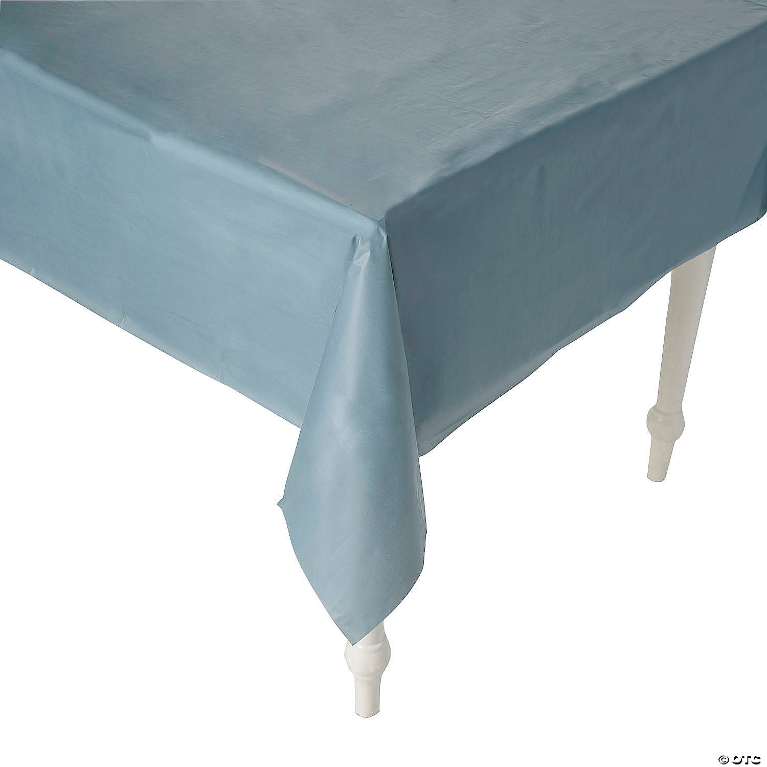 54" x 108" Slate Blue Rectangle Disposable Plastic Tablecloth